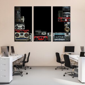 Collage of Tape Recorders, Retro Music Wall Art, Apartment Decor - Etsy