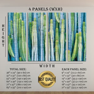 Cactus Large Canvas Print Cactus Wall Art Original Wall Art Print ...