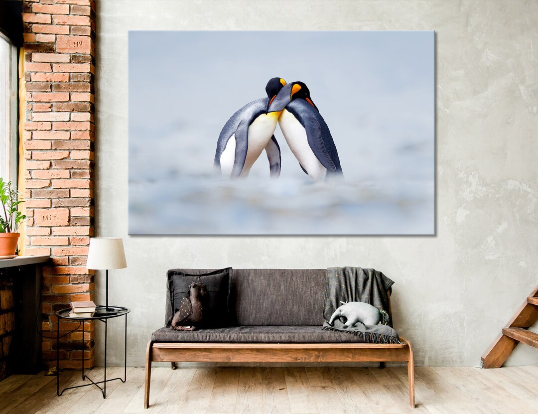 Regal Emperor Penguins Canvas Print - Etsy