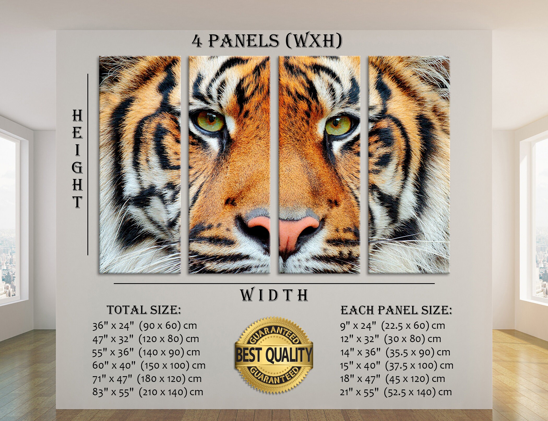 Tiger Canvas Tiger Print Tiger Poster Tiger Photo Wall Art | Etsy