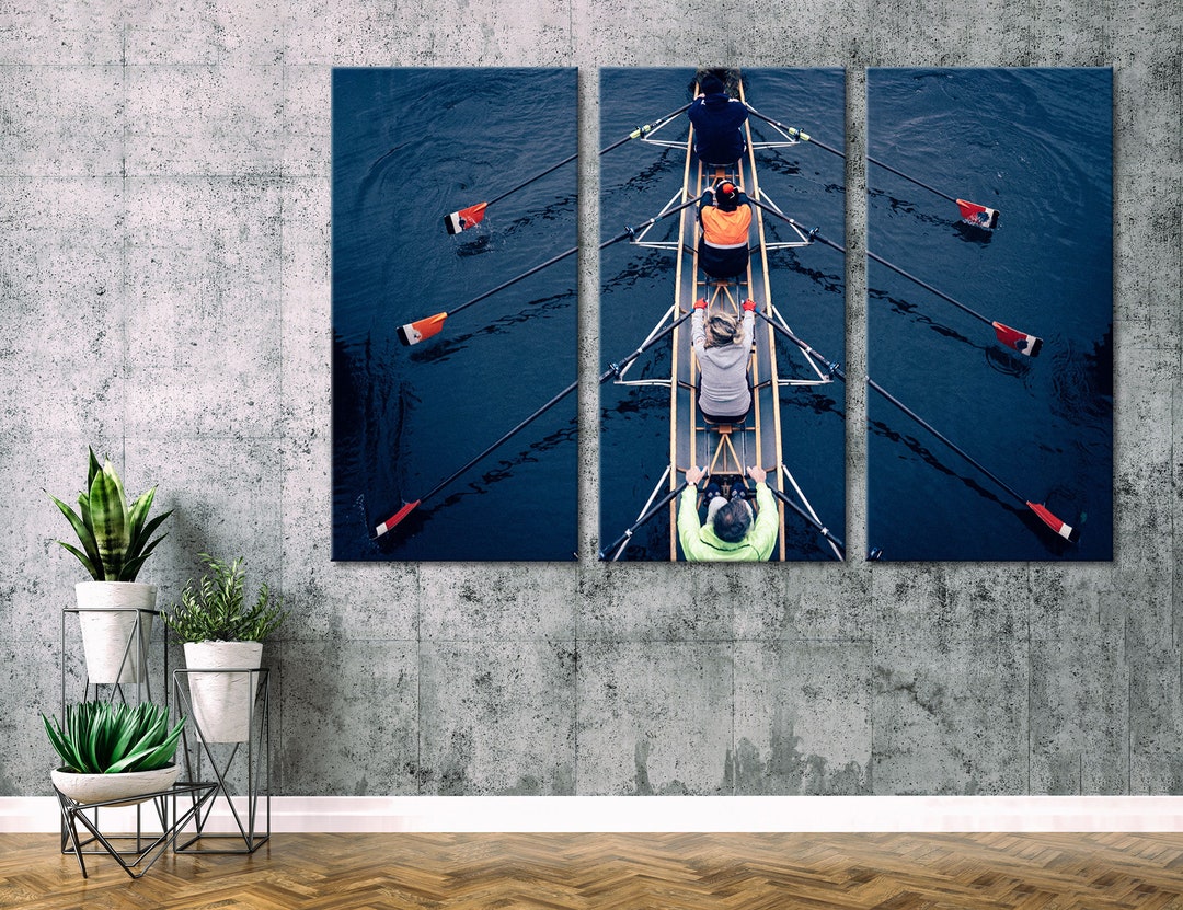 Rowing Wall Art Print Rowing Wall Decor Rowing Canvas Rowing Print ...
