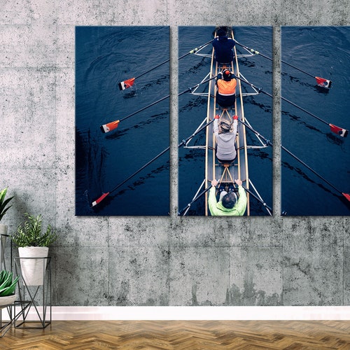 Rowing Wall Art Print Rowing Wall Decor Rowing Canvas Rowing - Etsy
