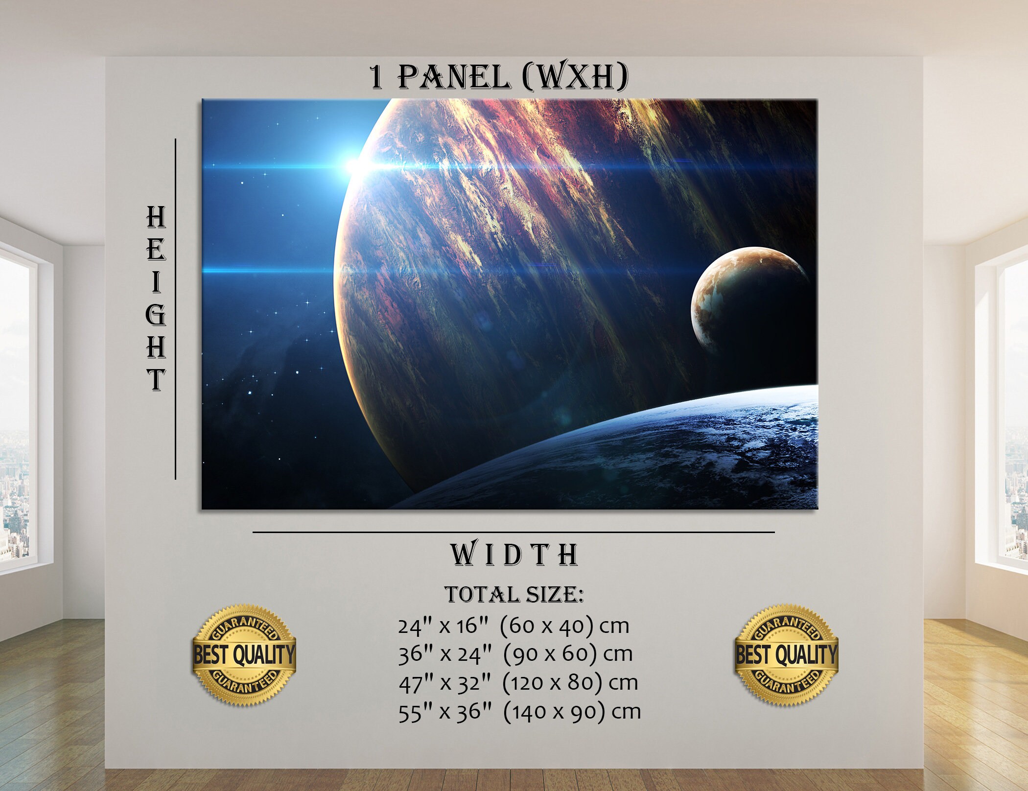 Universe Art Universe Decorplanets Wall Decor Stars Canvas - Etsy