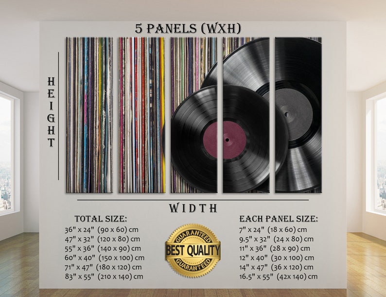Vintage Vinyl Record Canvas Print Album Collection Wall Art - Etsy