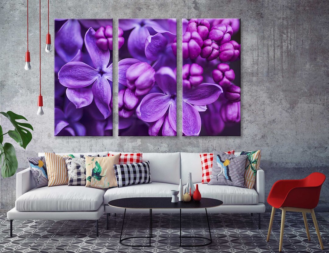 Macro Image of Lilac Lilac Canvas Print Lilac Wall Decor - Etsy