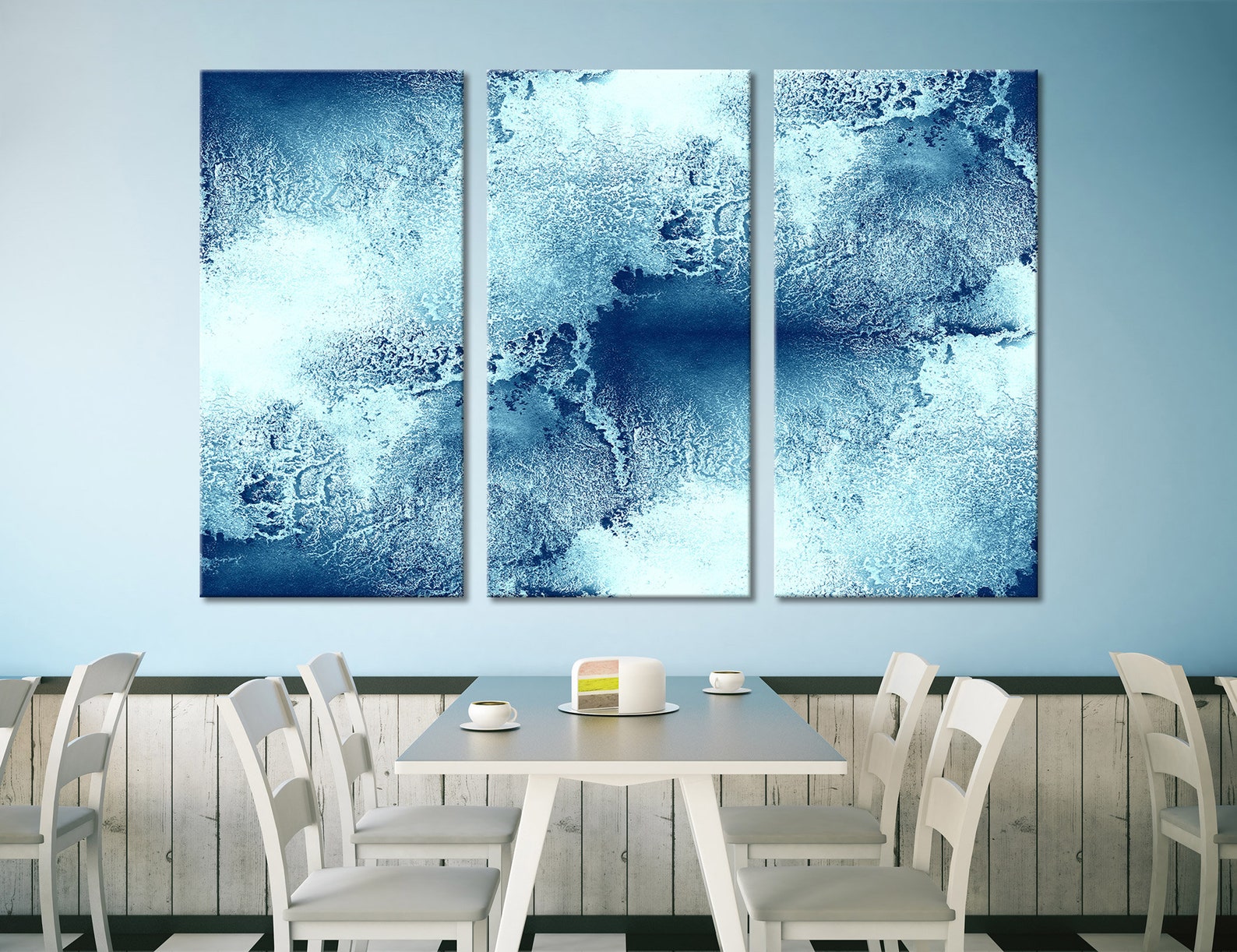Painting Blue Wall Art Canvas Print - Etsy