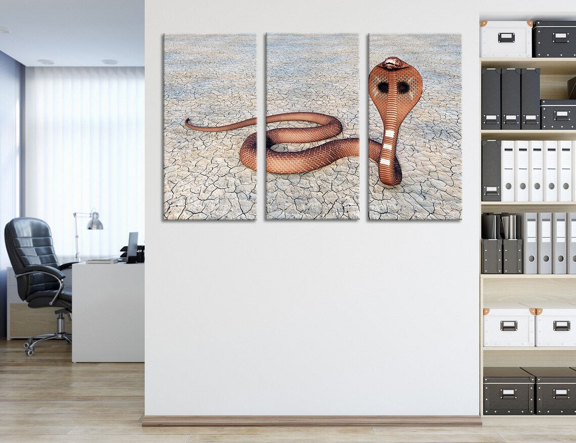 Cobra Snake Wall Art Cobra Snake Wall Decor Nature Wall Art | Etsy
