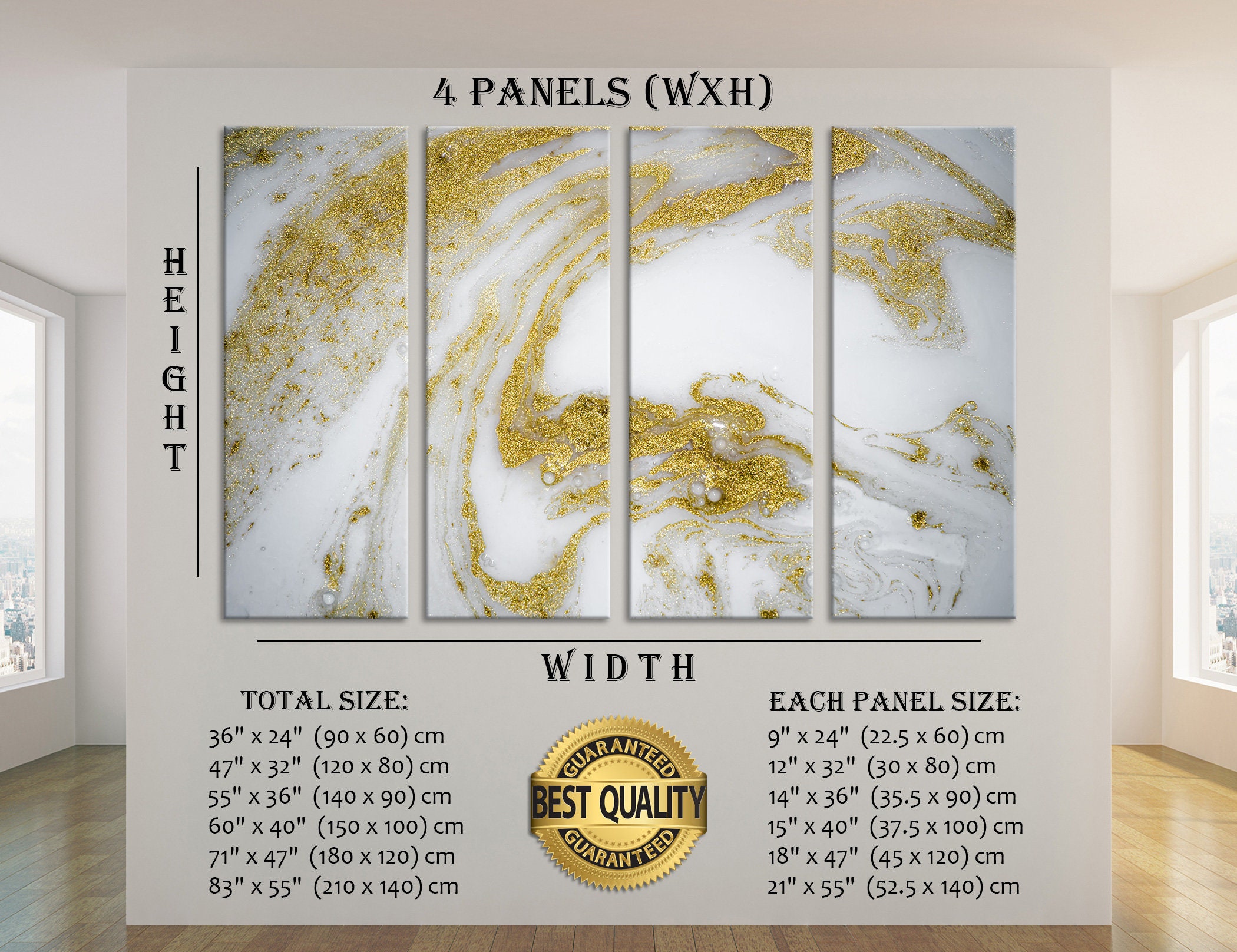 Gold Marble Wall Art Gold Wall Art Marble Wall Decor Gold Wall | Etsy