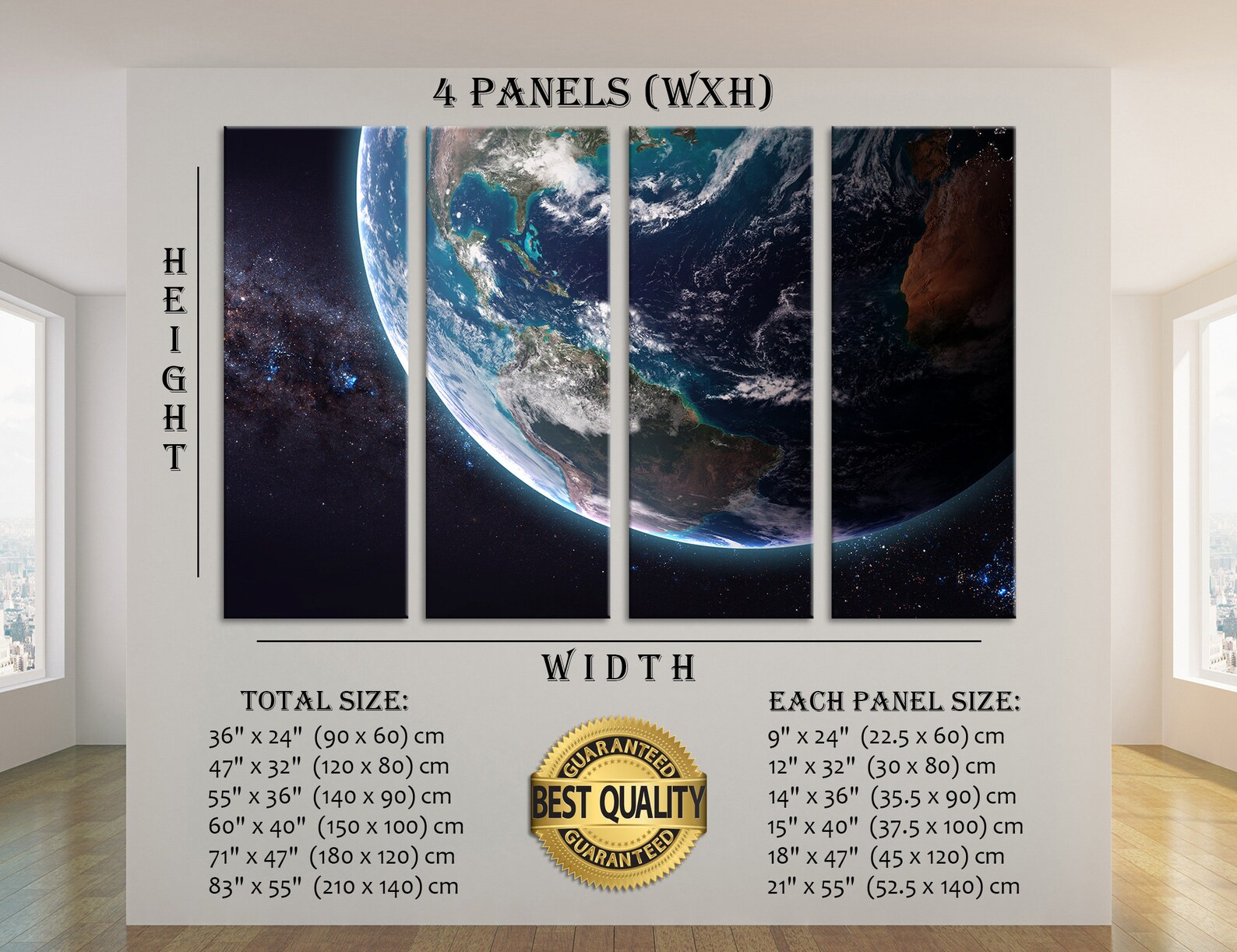 The Earth From Space Art Earth Canvas Earth Print Astronomy Artwork ...
