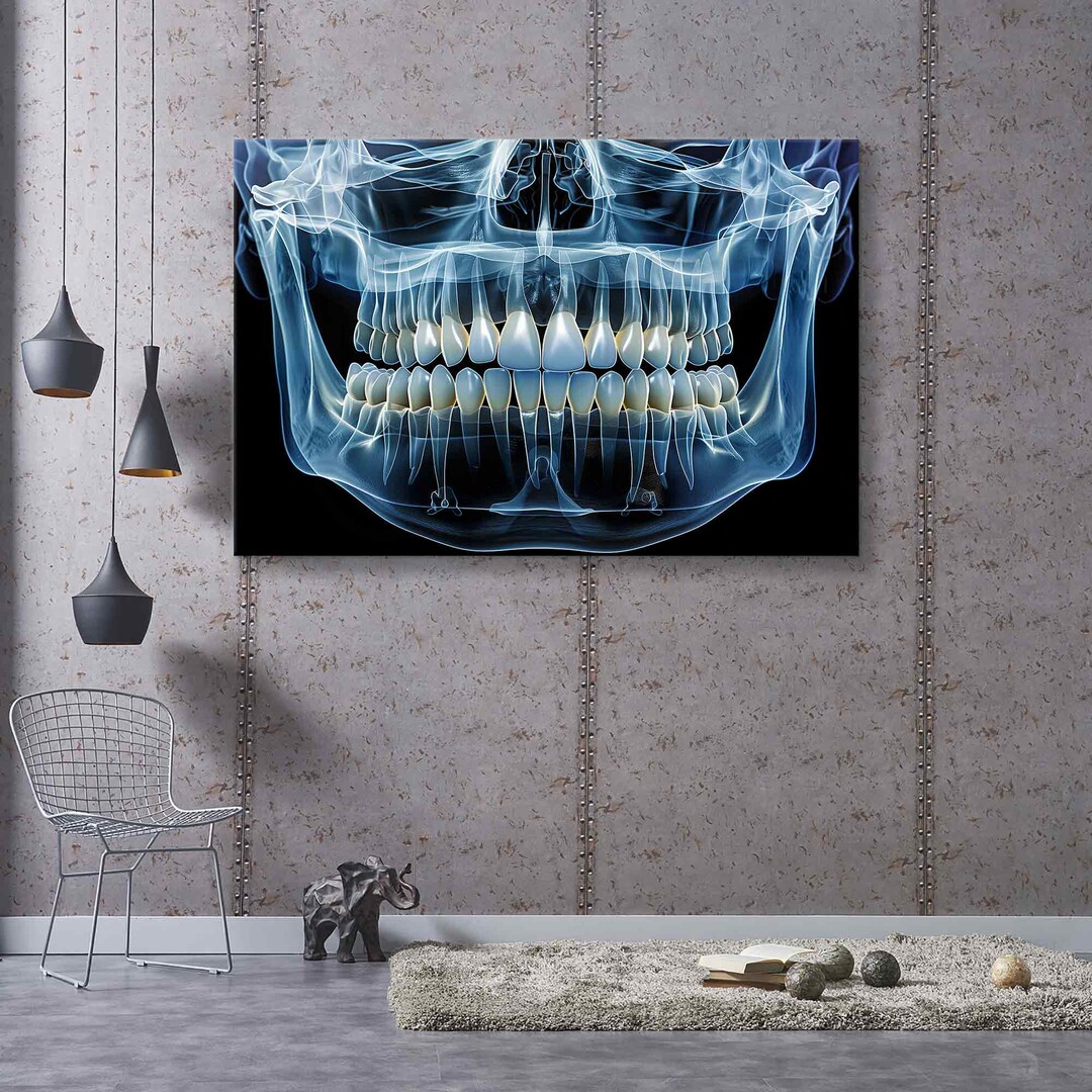 Human Jaw Structure Canvas Print, Educational Wall Art for Classroom ...