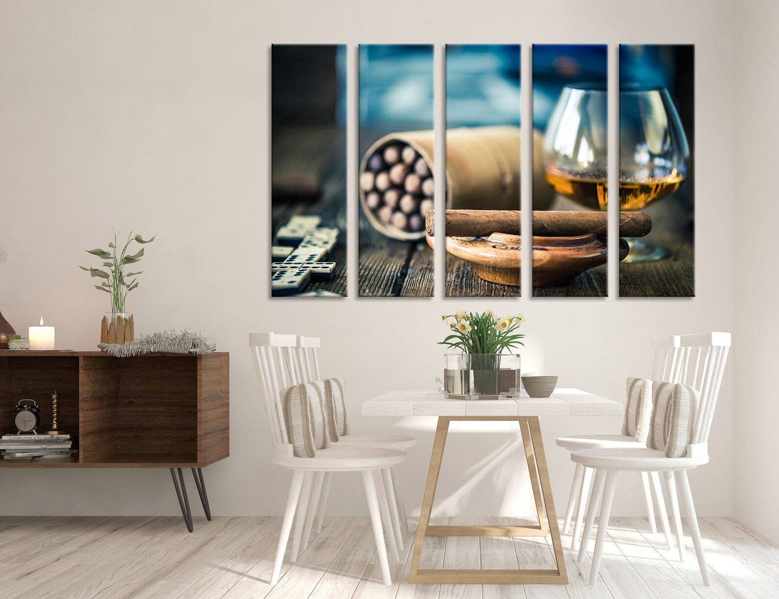 Cigar and Brandy Wall Decor Coffee Wall Art Cigar Room Canvas - Etsy