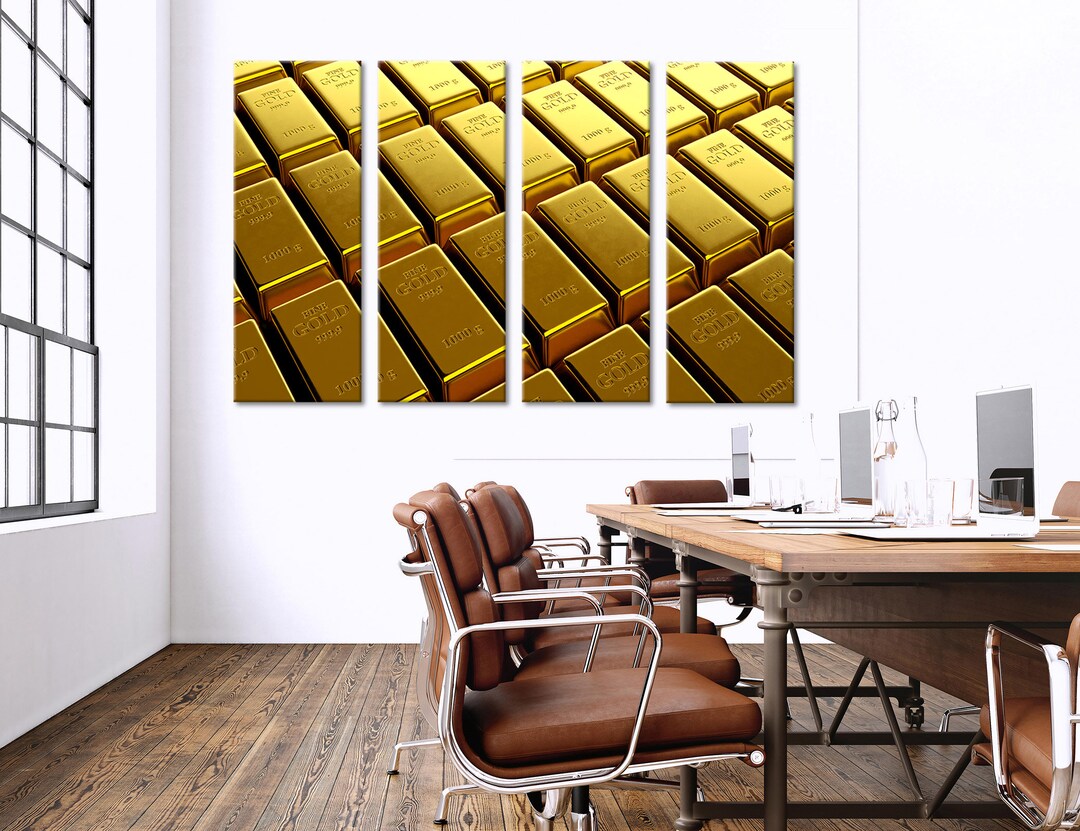 Gold Bars Art Gold Bars Canvas Gold Bars Decor Gold Bars Photo Gold ...