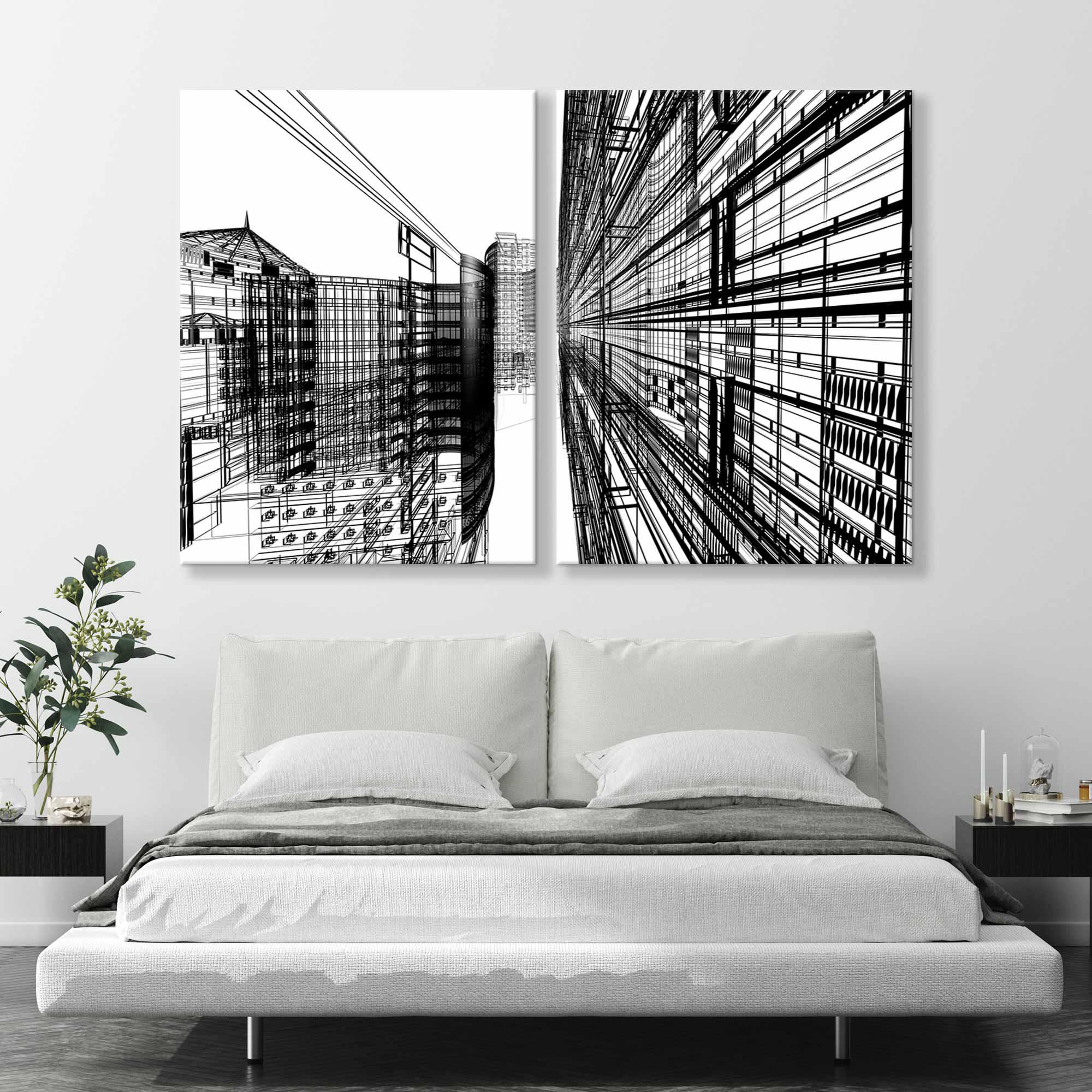Dynamic Dimensions Canvas Print– Contemporary Geometric Wall Art for ...