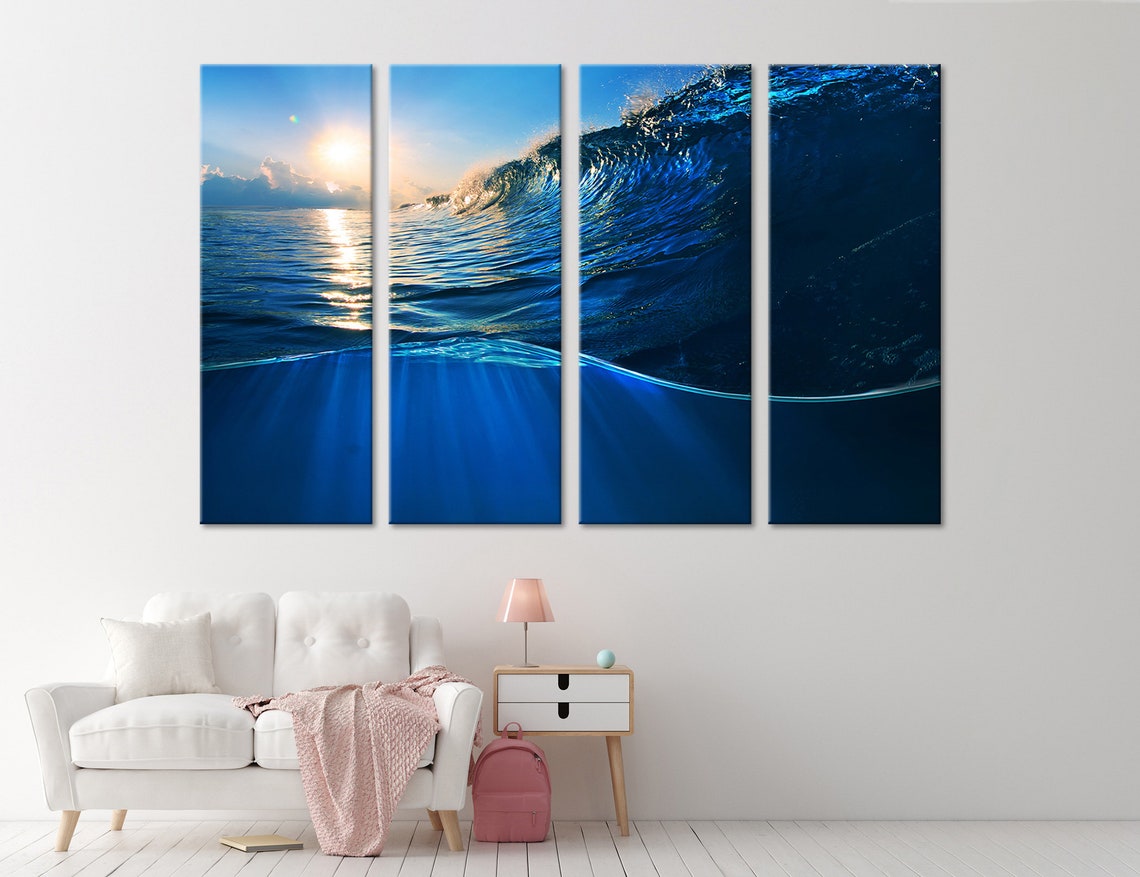 Wave Wall Art Wave Wall Decor Wave Canvas Wave Art Print Wave | Etsy