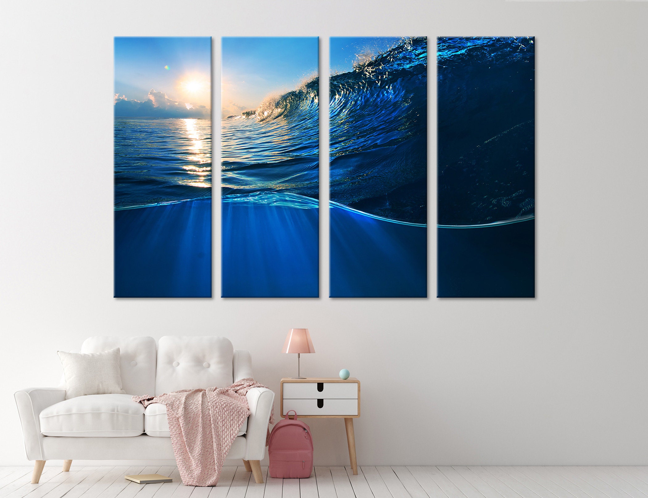 Wave Wall Art Wave Wall Decor Wave Canvas Wave Art Print Wave | Etsy