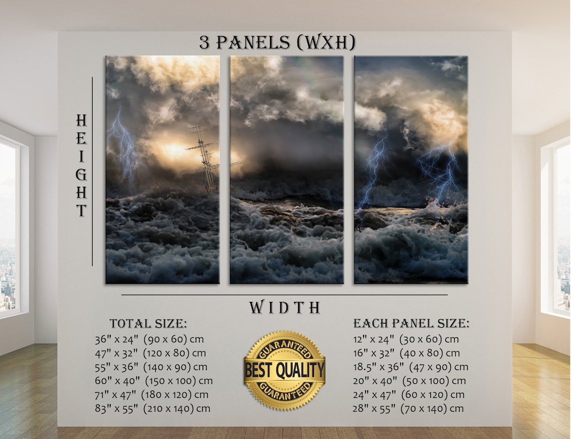 Storm Waves Canvas Storm Canvas Water Canvas Print Art Ocean | Etsy