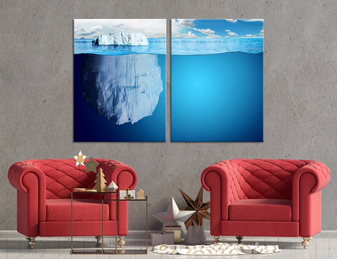 Iceberg Wall Art Iceberg Wall Decor Iceberg Canvas Iceberg - Etsy