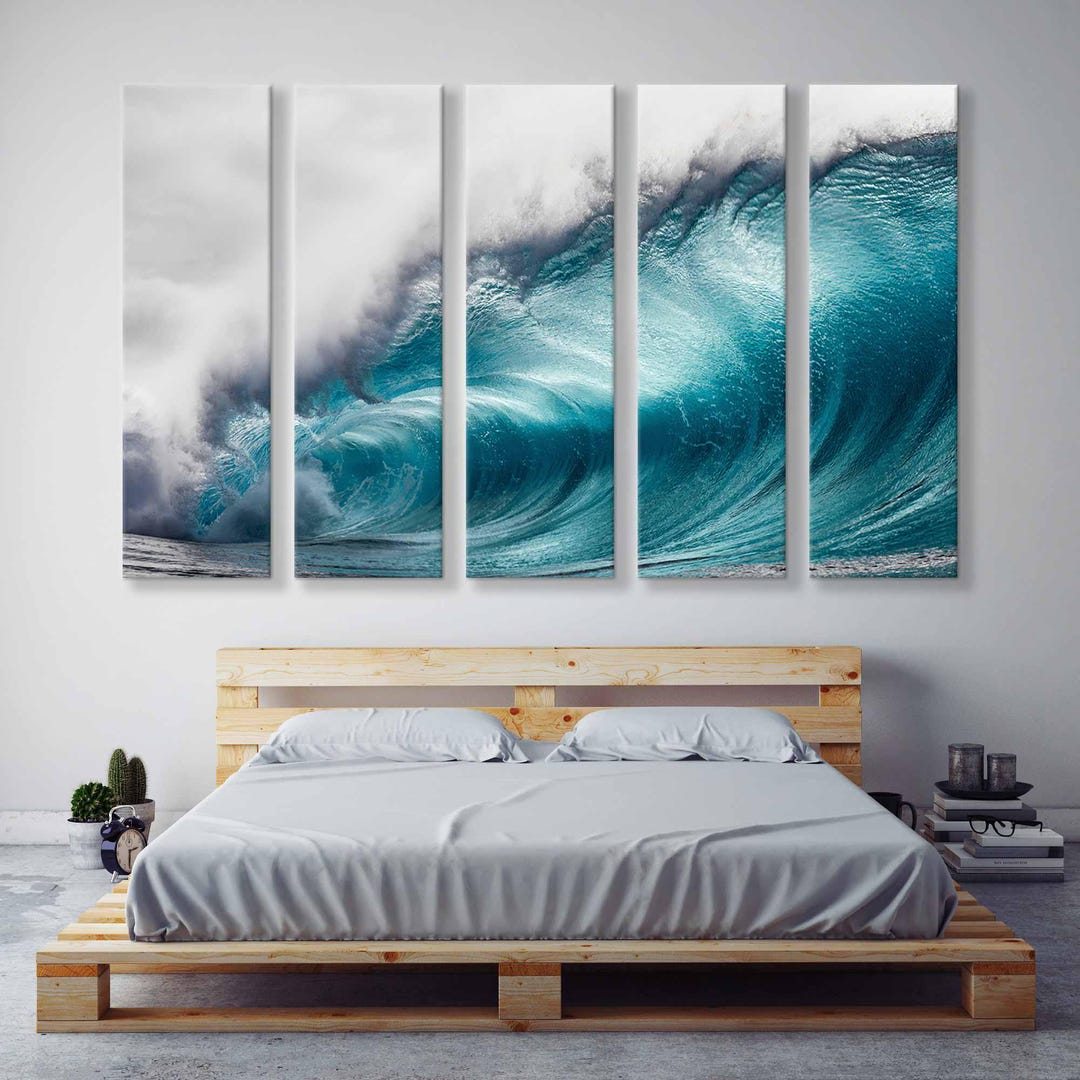 Turquoise Water Wave Canvas Print - Ocean Wave Wall Art - Sea Comber ...