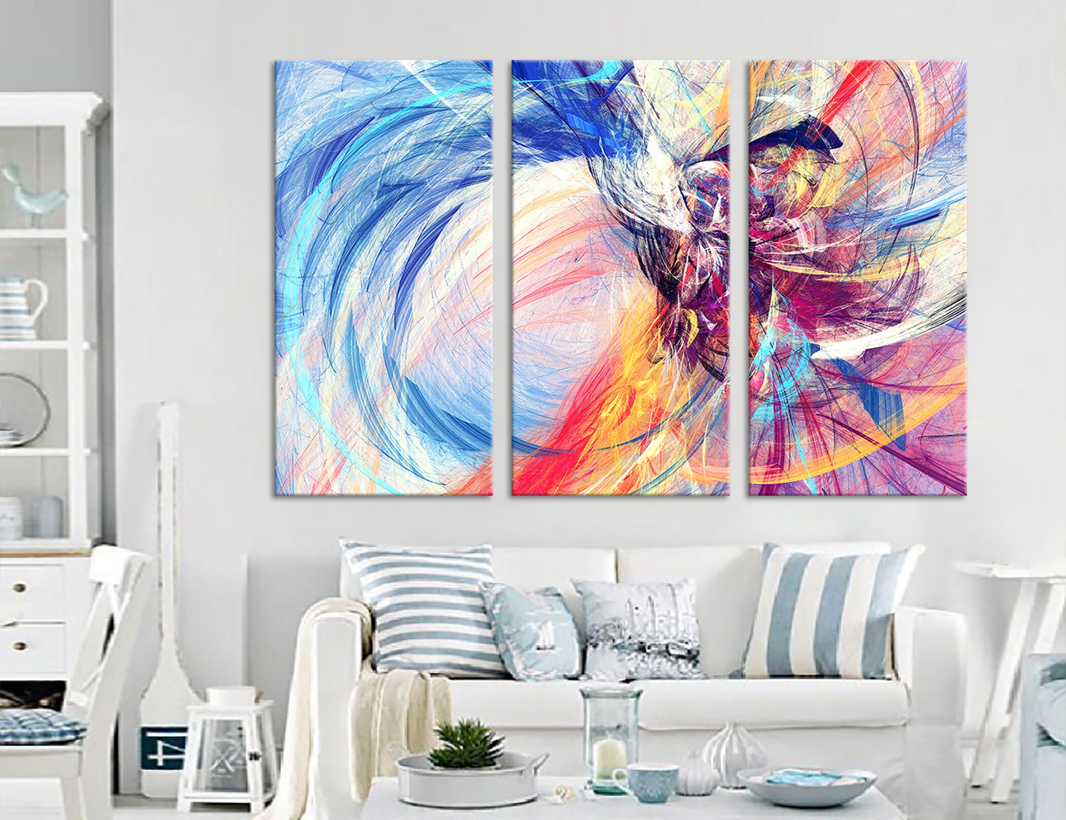 Multicolor Bright Wall Decor Multicolor Bright Wall Art | Etsy