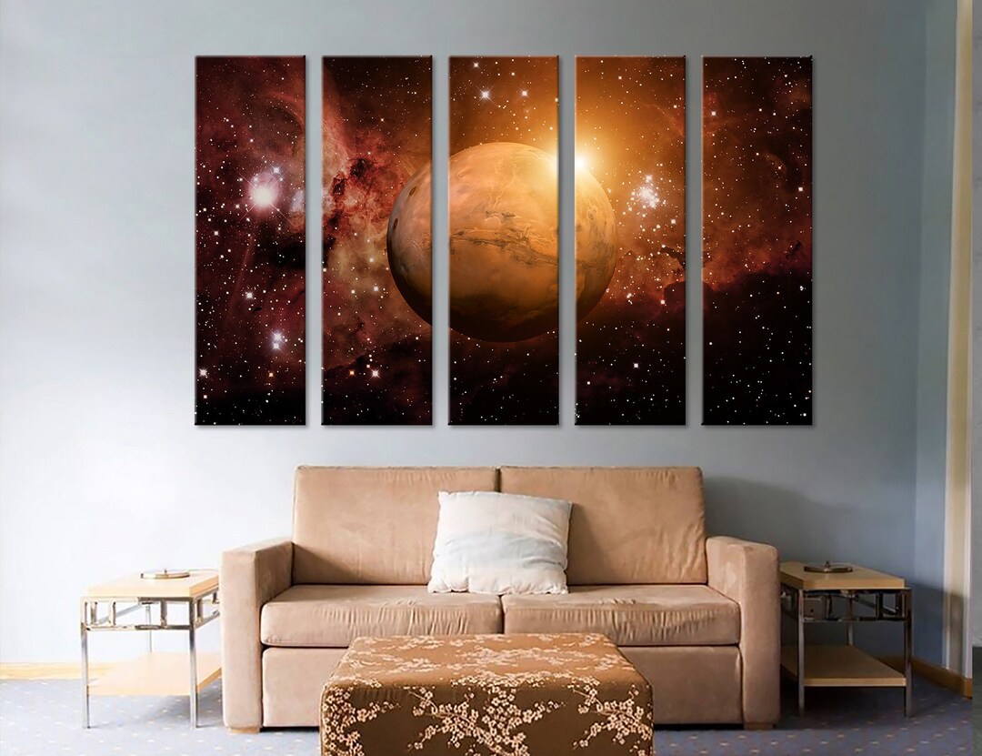 Mars Solar System Art Mars Art Mars Canvas Mars Decor Mars Home Decor ...