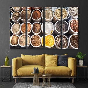 Colorful Spice Large Canvas Print - Spice Wall Art for Kitchen and ...
