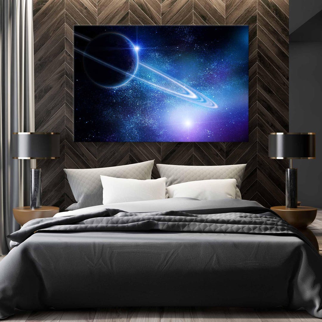 Saturn in Open Space Wall Art - Stunning Canvas Set for Modern ...