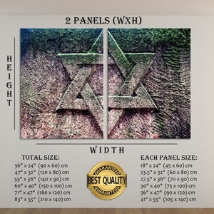 Star of David, Sign Carved in Stone Canvas Print, Symbol of Judaism - Etsy