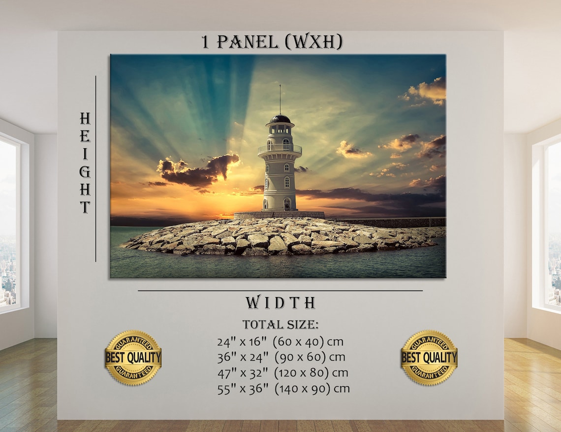 Lighthouse Canvas Print Art Multi Panel Print Decor Ocean Home - Etsy