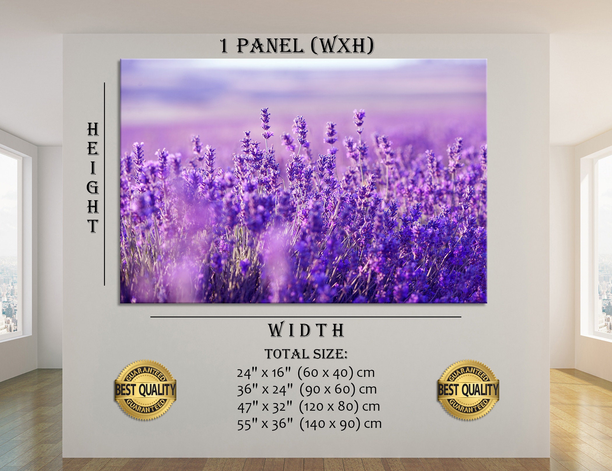 Lavender Field Canvas Print Lavender Canvas Wall Art Natural | Etsy