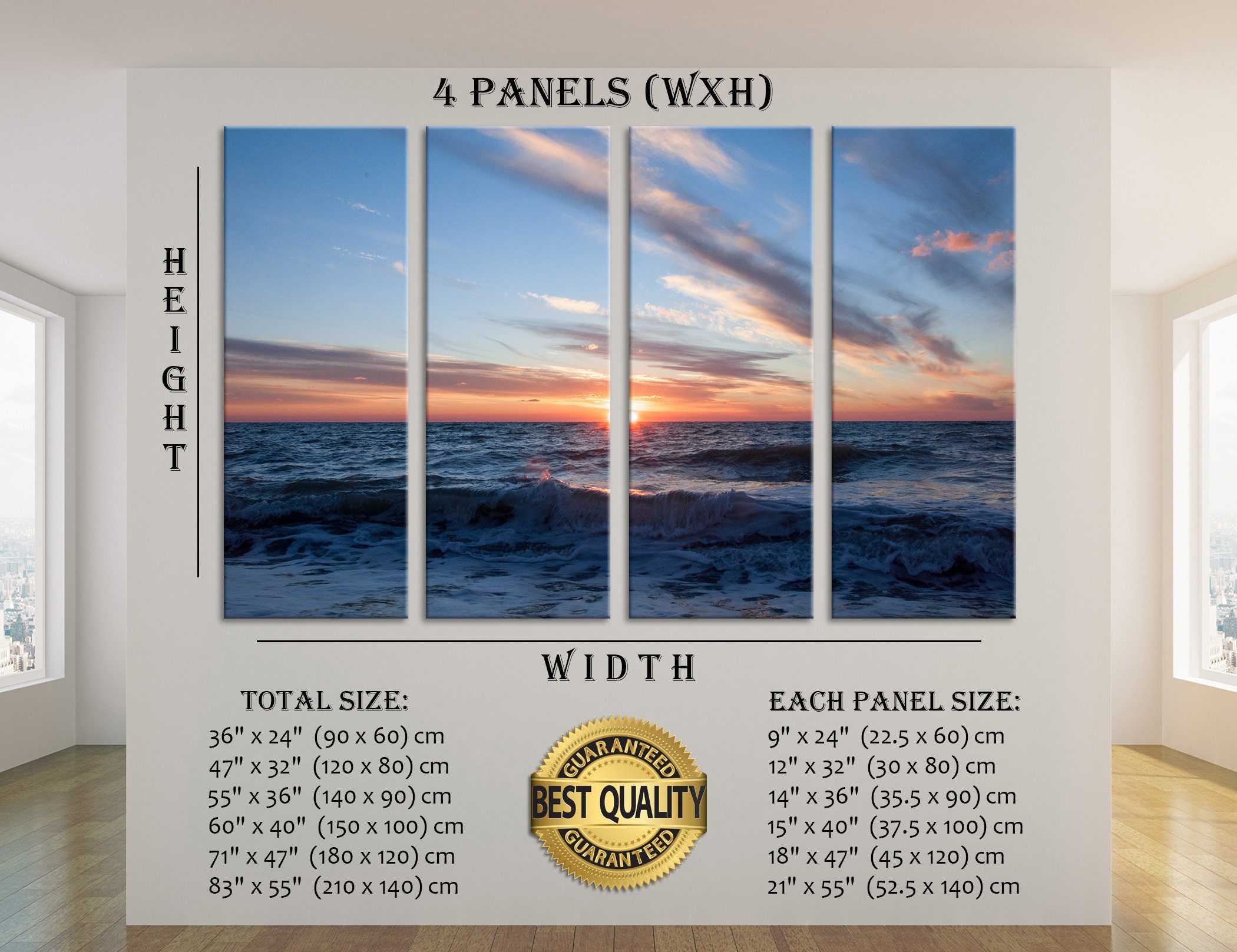 Sunset Storm Wall Art Storm Canvas Set Storm Decor Storm Home - Etsy