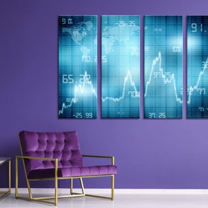 Digital Abstract Business Canvas Stock Quotes Poster Stock Exchange ...