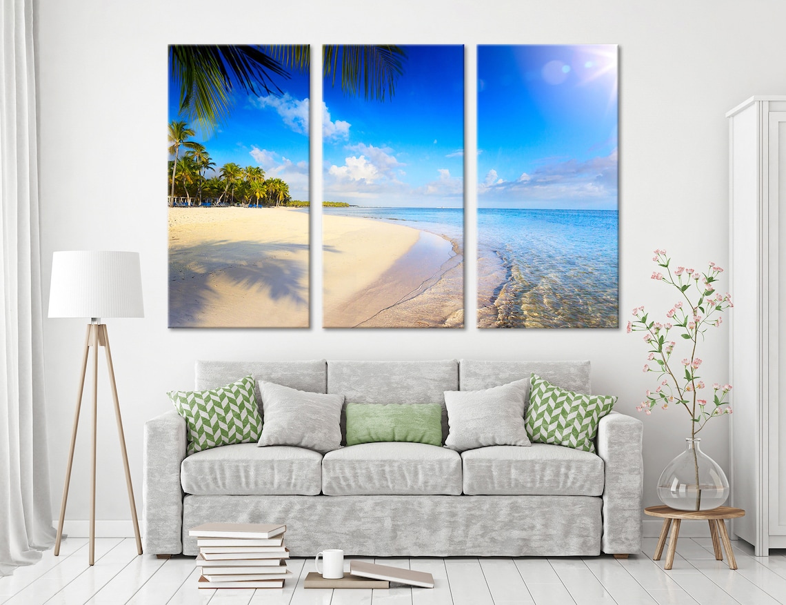 Tropical Beach Wall Art Beach Canvas Beach Canvas Print Beach | Etsy