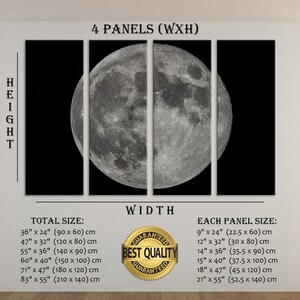 Full Moon at Night Moon Art Moon Canvas Moon Decor Moon Home Decor Moon ...