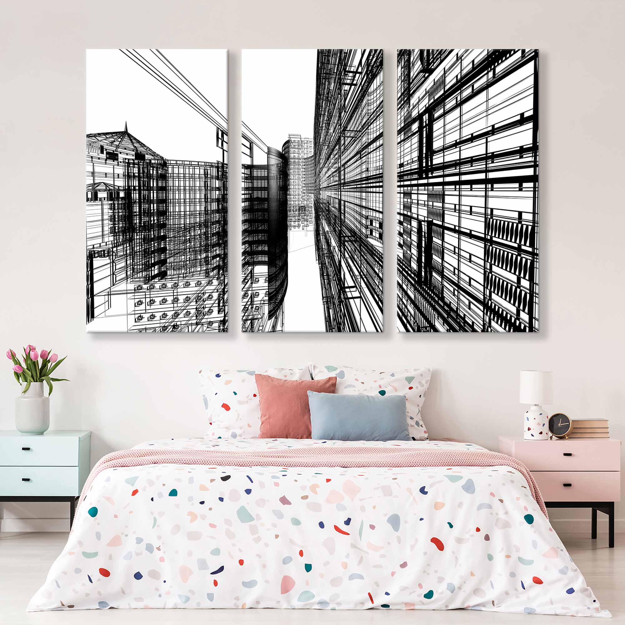 Dynamic Dimensions Canvas Print– Contemporary Geometric Wall Art for ...