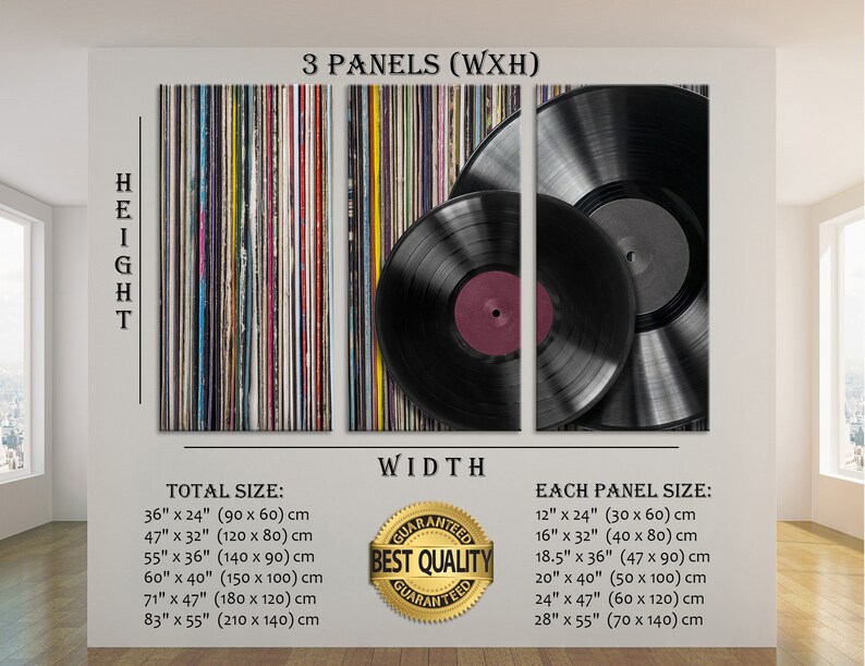 Vintage Vinyl Record Canvas Print Album Collection Wall Art - Etsy