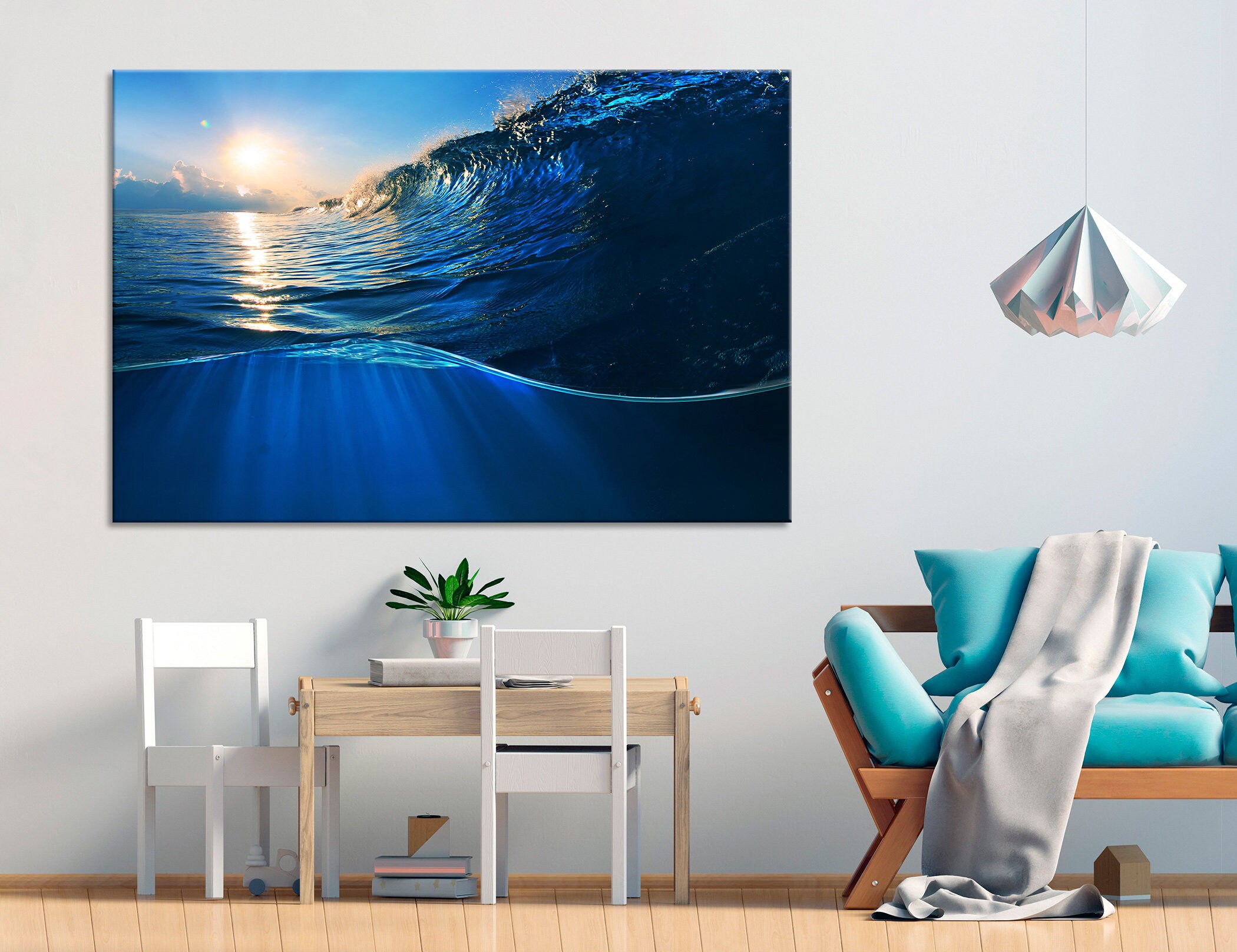 Wave Wall Art Wave Wall Decor Wave Canvas Wave Art Print Wave | Etsy