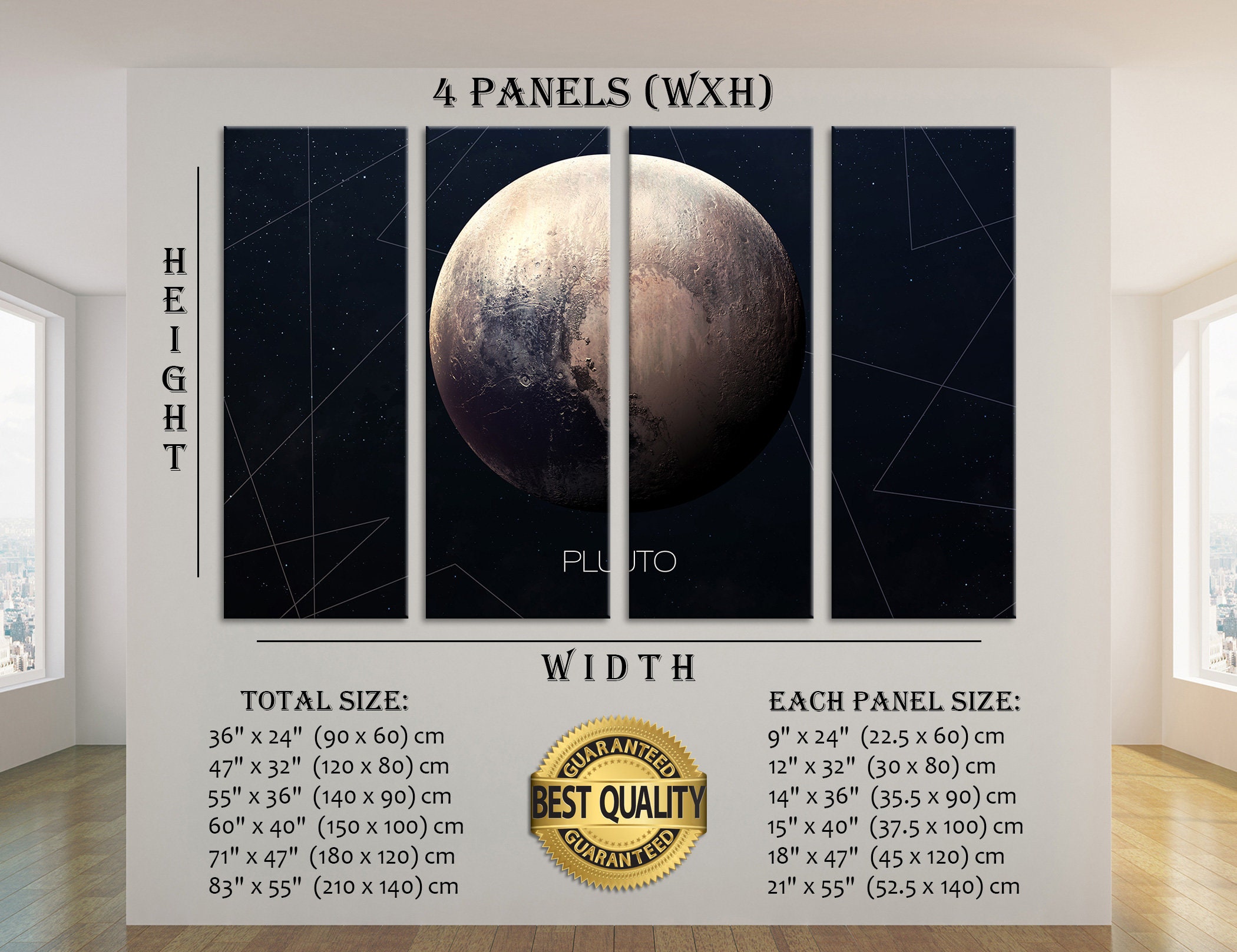 Pluto Art Pluto Canvas Pluto Decor Pluto Home Decor Pluto | Etsy