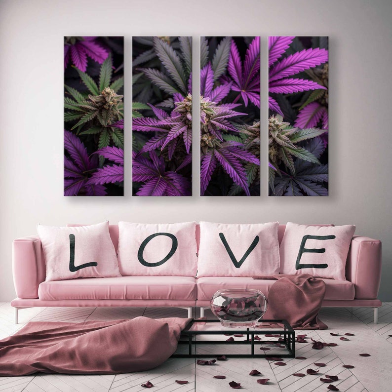 Vivid Marijuana Canvas Print - Captivating Floral Artwork for Vibrant ...