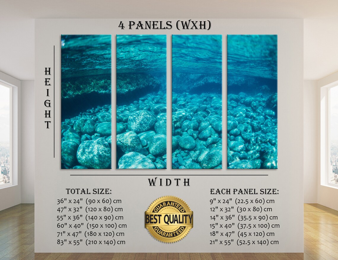 Underwater Ocean Canvas Ocean Canvas Art Ocean Photo Ocean | Etsy