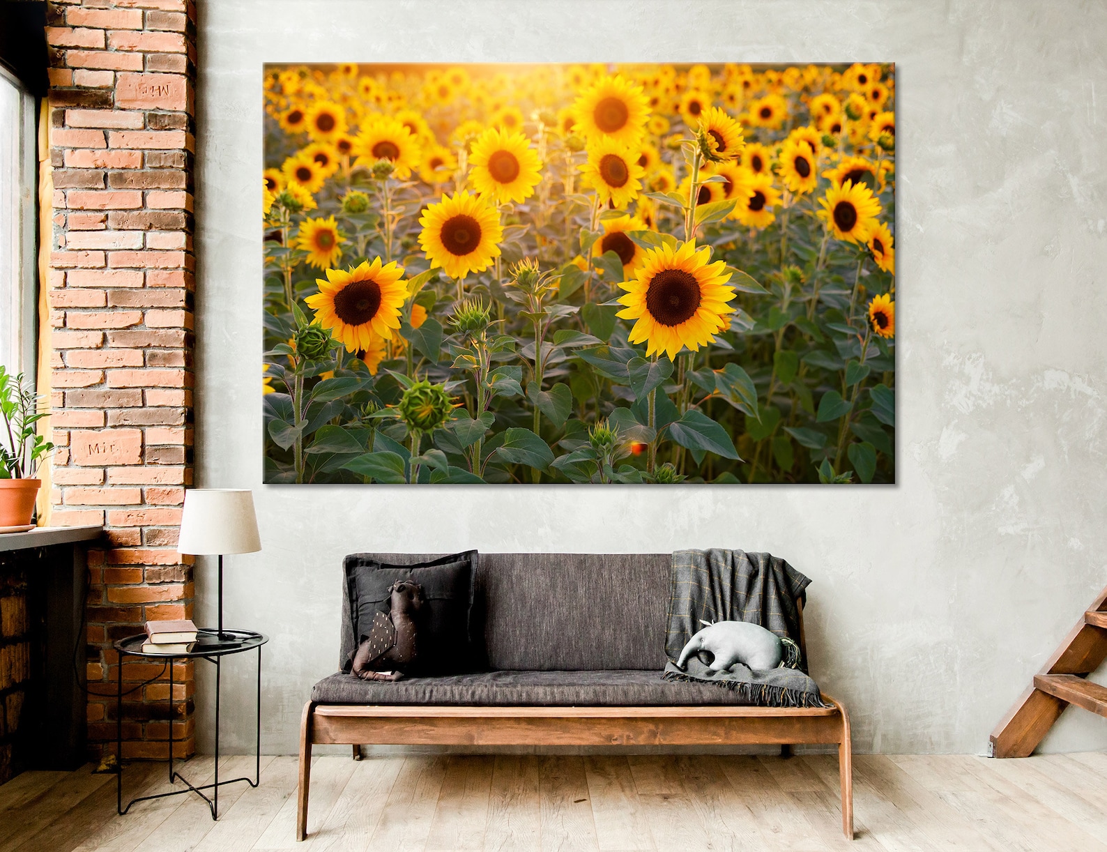 Sunflower Wall Art Sunflower Wall Decor Sunflower Canvas - Etsy