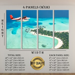 Top View of a Tropical Island Flying Seaplane Wall Art Seaplane Wall ...