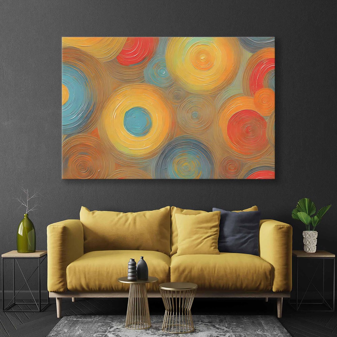 Artificial Intelligence-generated Rings Canvas Print - Framed Wall Art ...