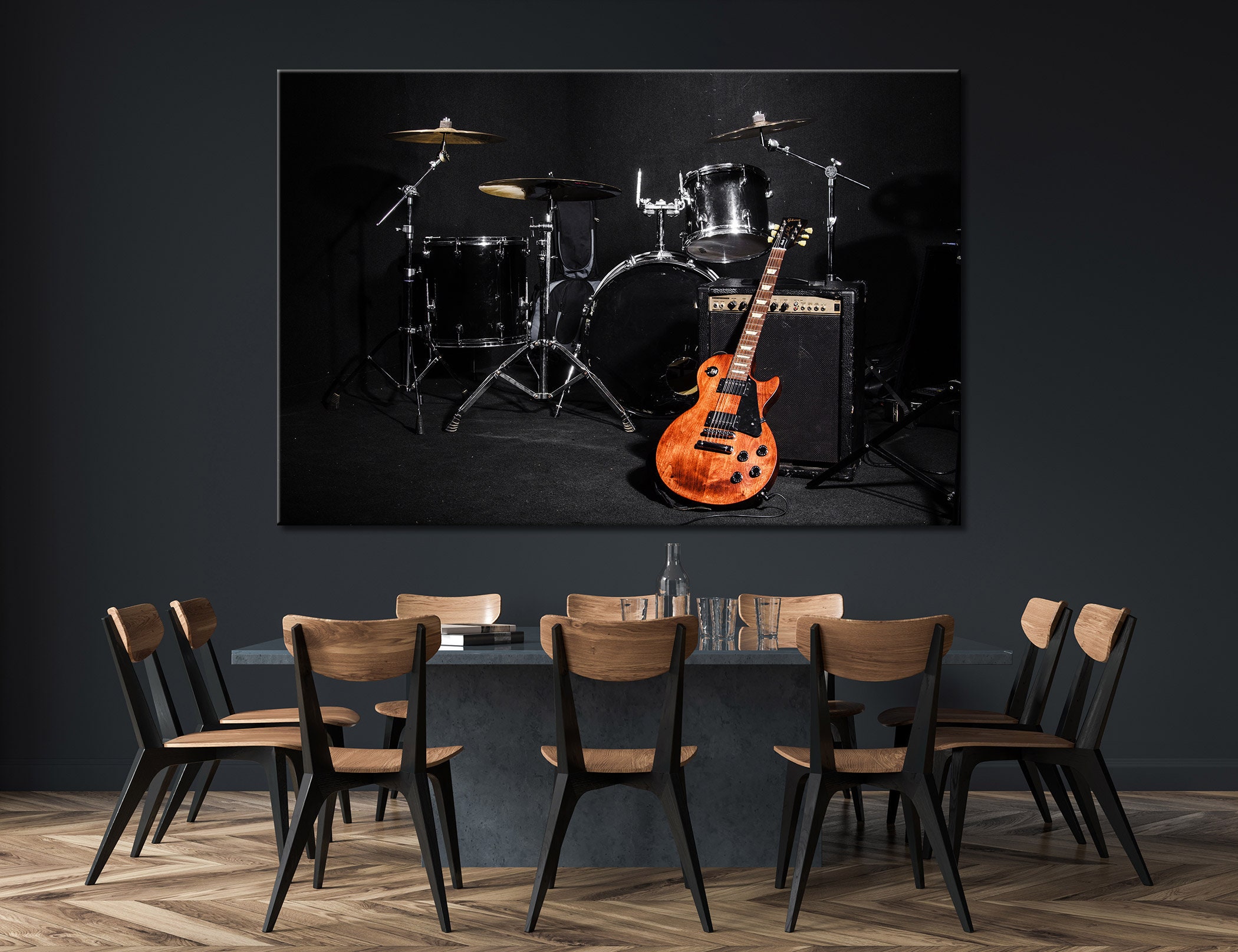 Set of Musical Instruments Canvas Print Music Canvas Print | Etsy