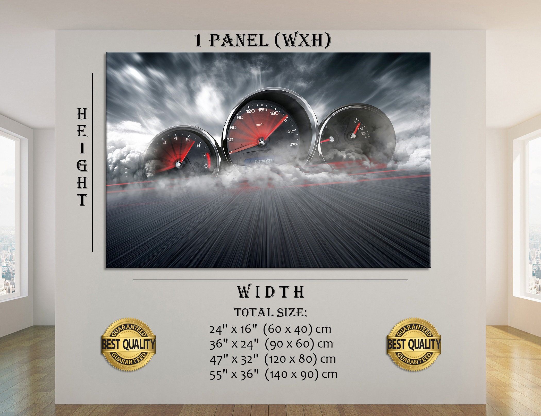 Speedometer Wall Art Speedometer Wall Decor Speedometer Canvas | Etsy