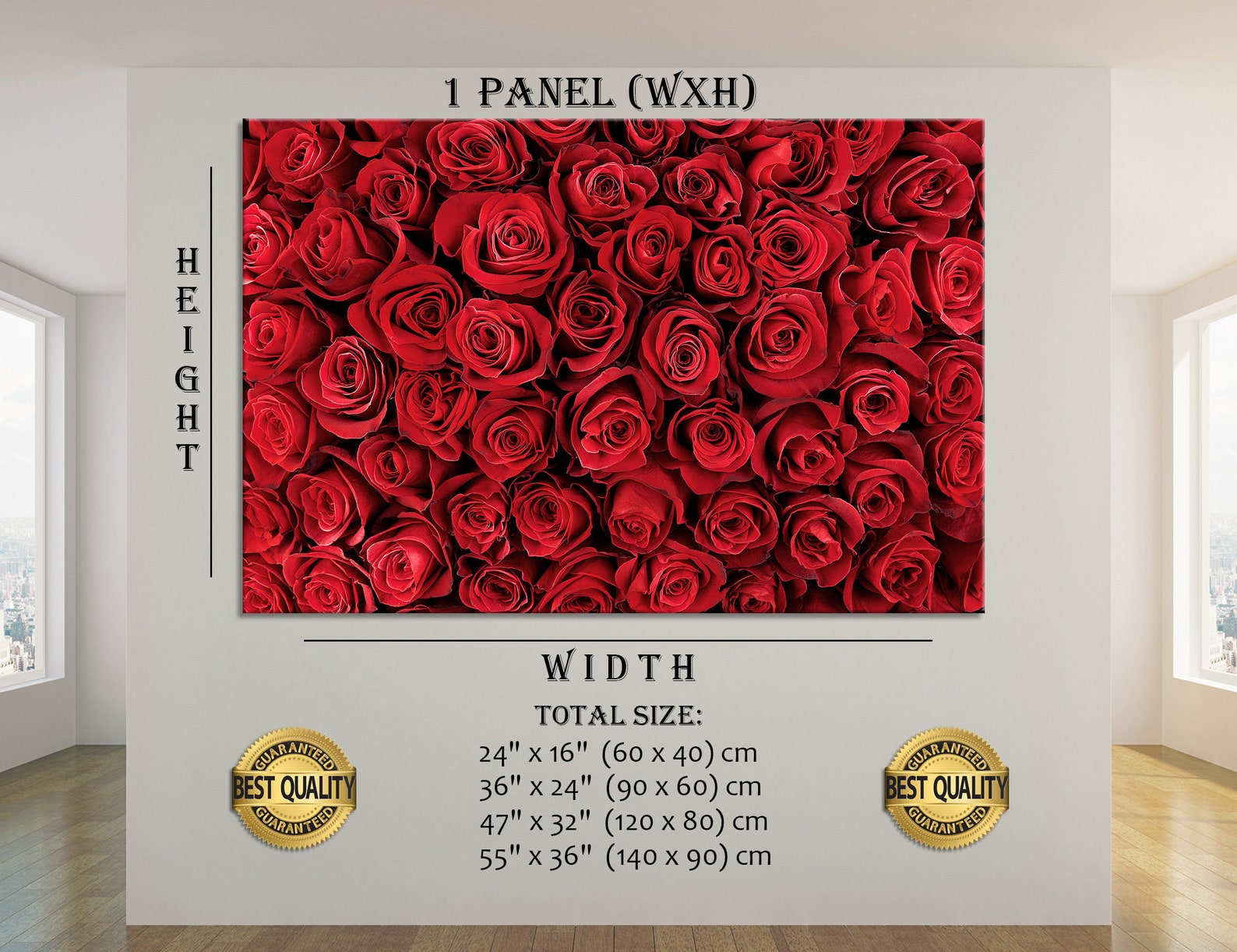 Red Roses Pattern Canvas Red Roses Canvas Red Roses Print Red | Etsy