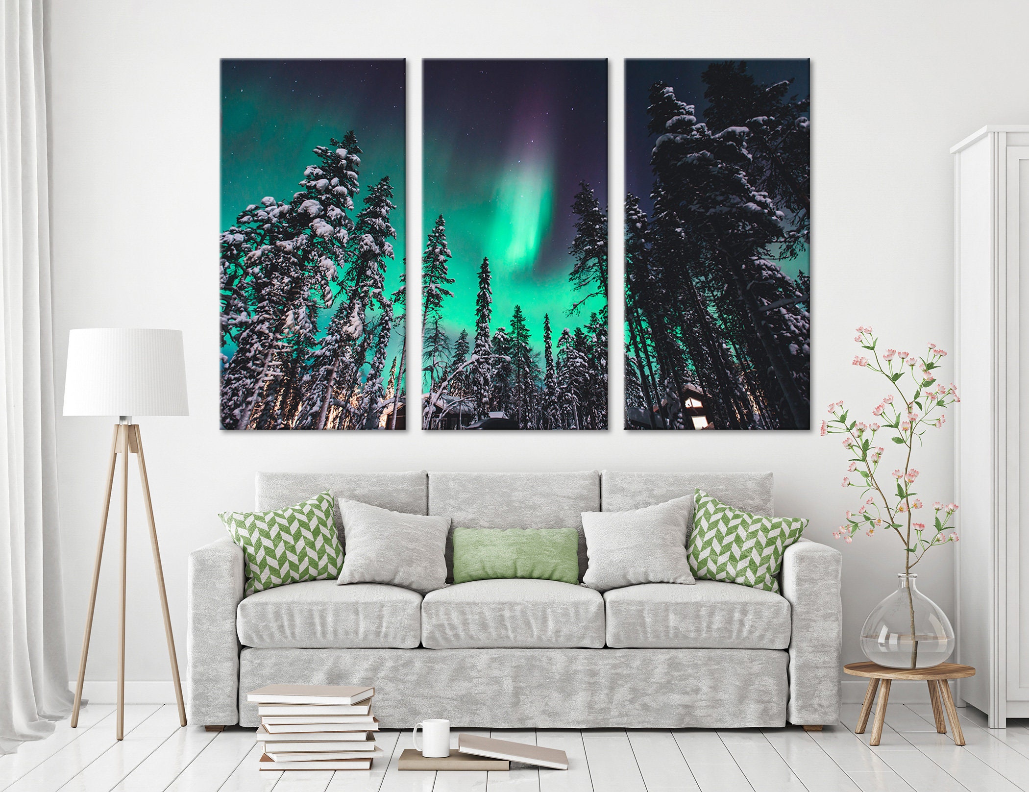 Green Aurora Borealis Wall Art Aurora Polaris Wall Decor - Etsy