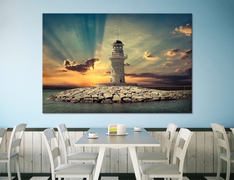 Lighthouse Canvas Print Art Multi Panel Print Decor Ocean Home | Etsy