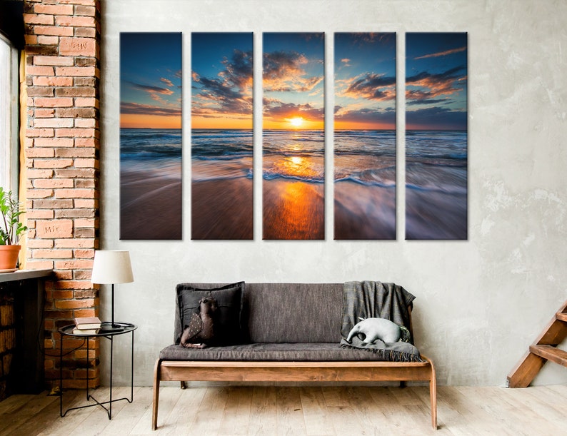 Sunrise at Sea Canvas Wall Art Sunrise Wall Art Sunrise Wall Art Print ...