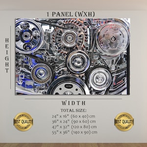 Engine World Wall Art Engine Wall Decor Car Engine Decor Engine Print ...
