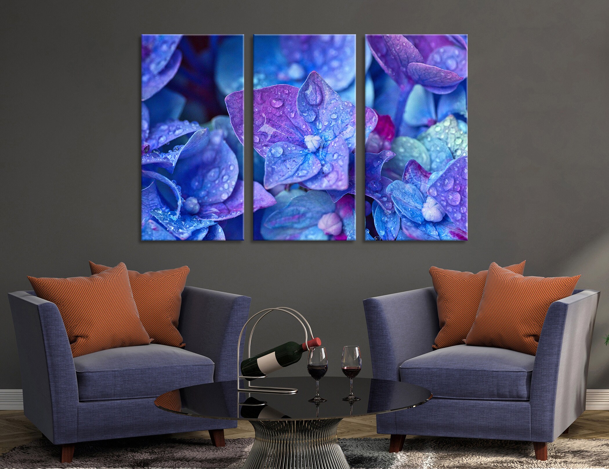 Hydrangea Wall Art Hydrangea Canvas Hydrangea Decor Hydrangea | Etsy